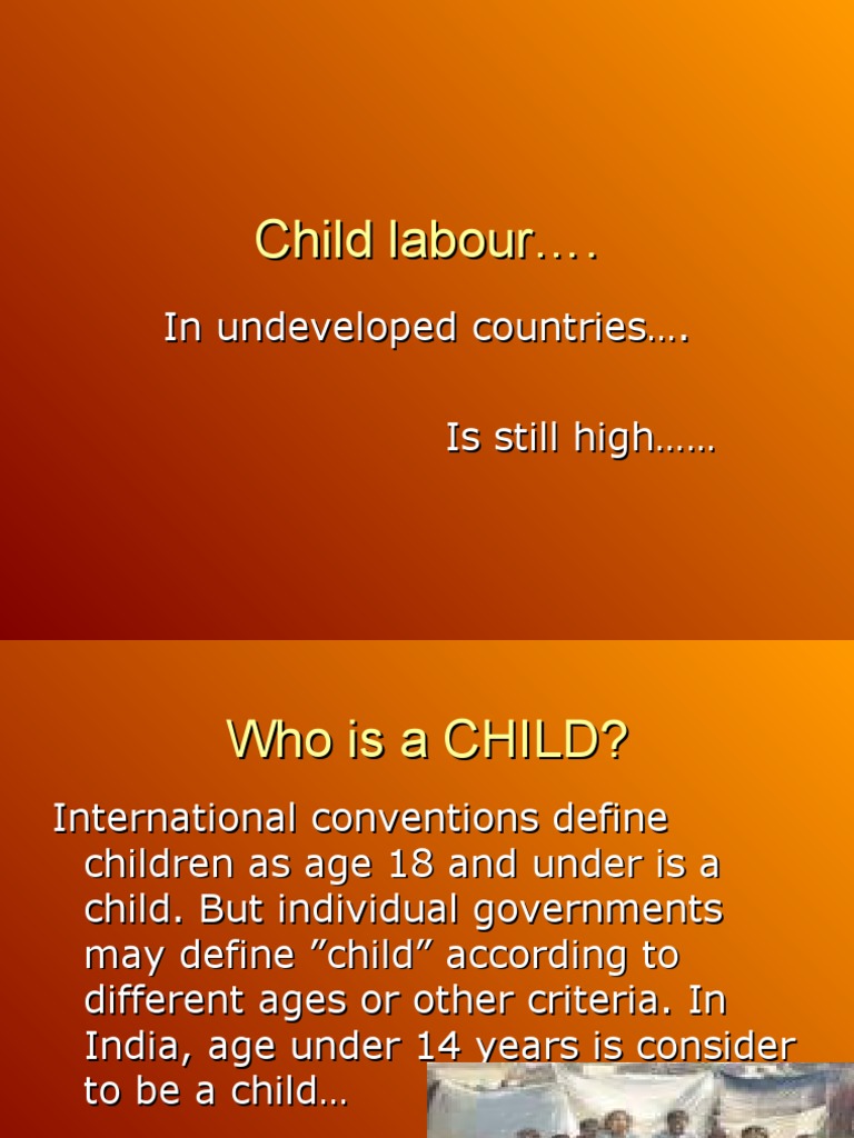 Child Labour PPT Presentation | PDF | Child Labour | Economies