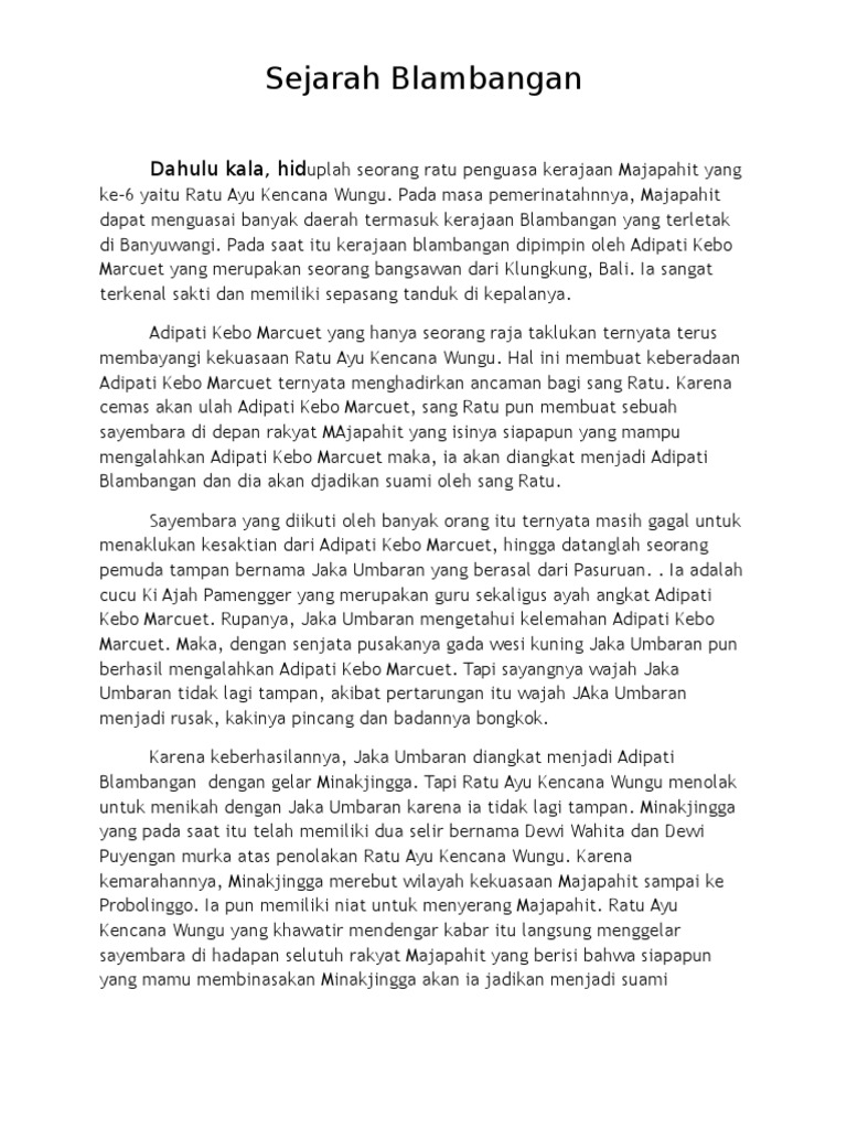 Sejarah Blambangan | PDF