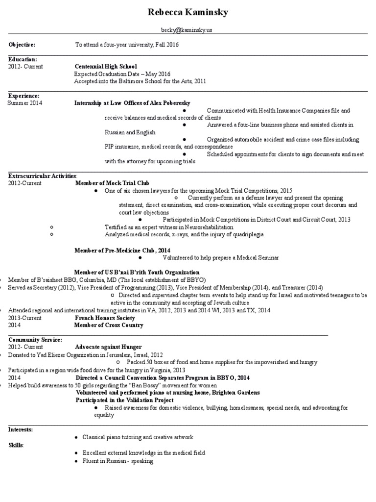 Beckys Resume | PDF