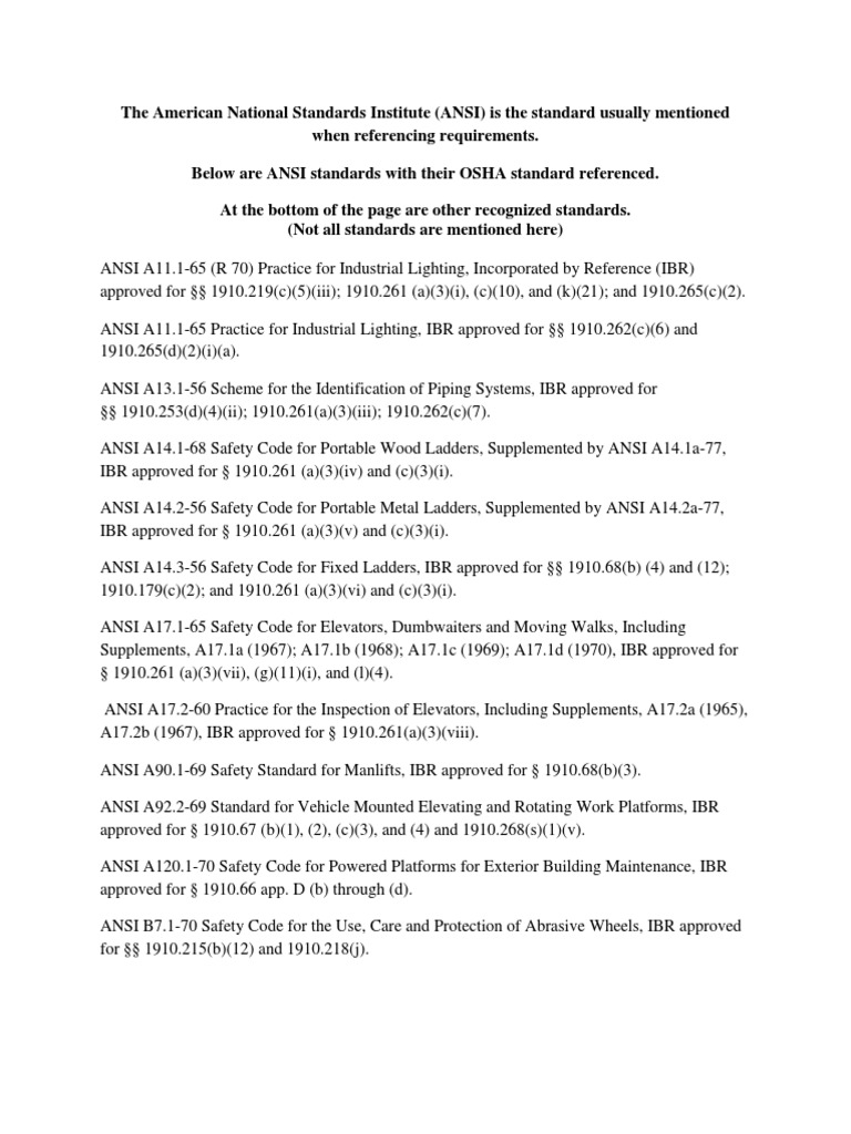 ANSI Standards | PDF | Pipe (Fluid Conveyance) | Safety