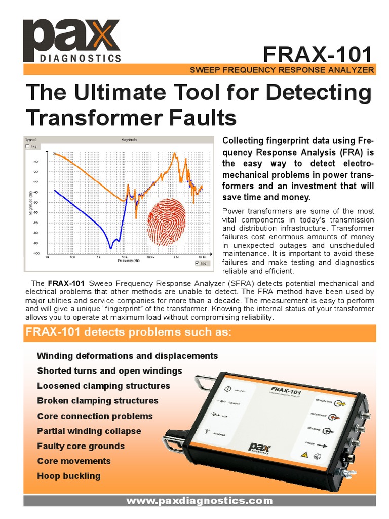 FRAX-101 Brochure A4 080909 | PDF | Transformer | Electrical Impedance