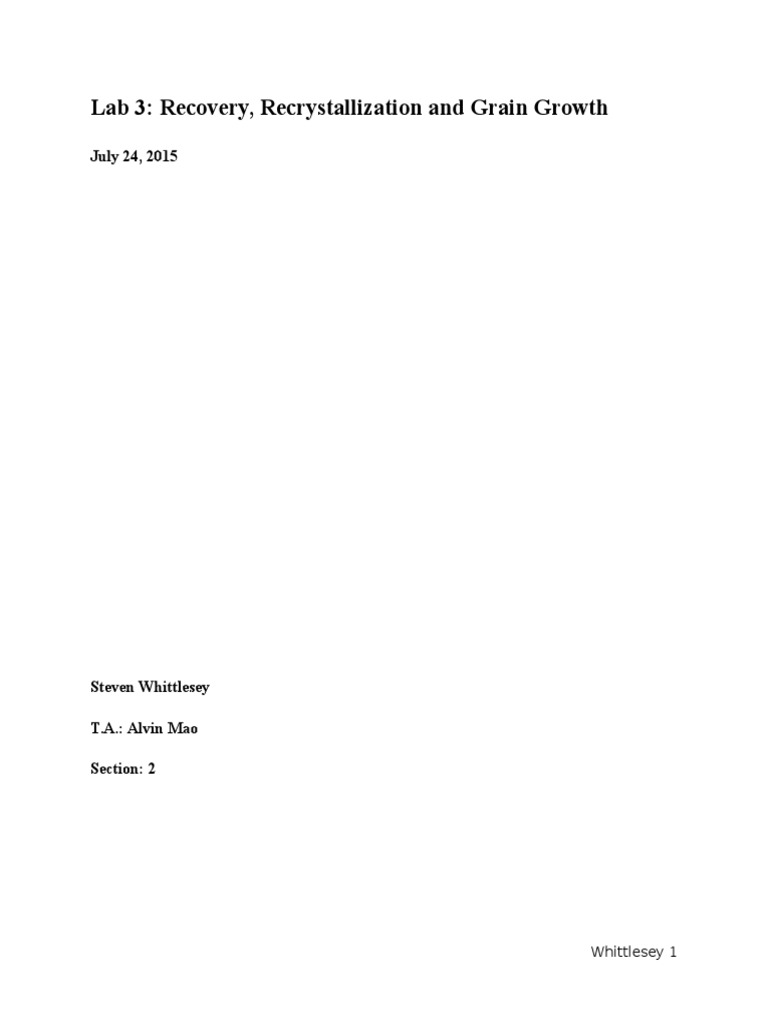 Recovery, Recrystallization, and Grain Growth | PDF | Annealing ...