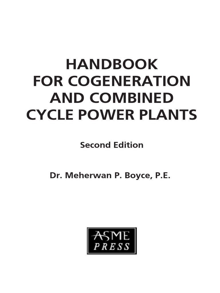 Handbook For Cogeneration and Combined Cycle Power Plants | PDF | Gas ...