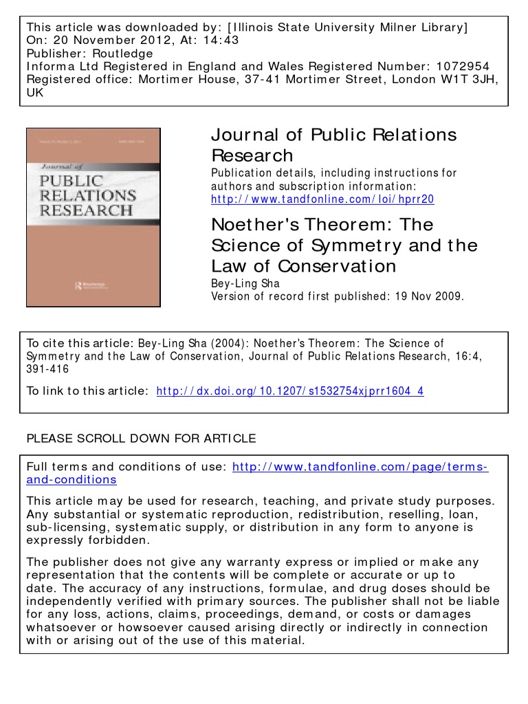 Noether's Theorem - The Science of Symmetry and The Law of Conservation ...