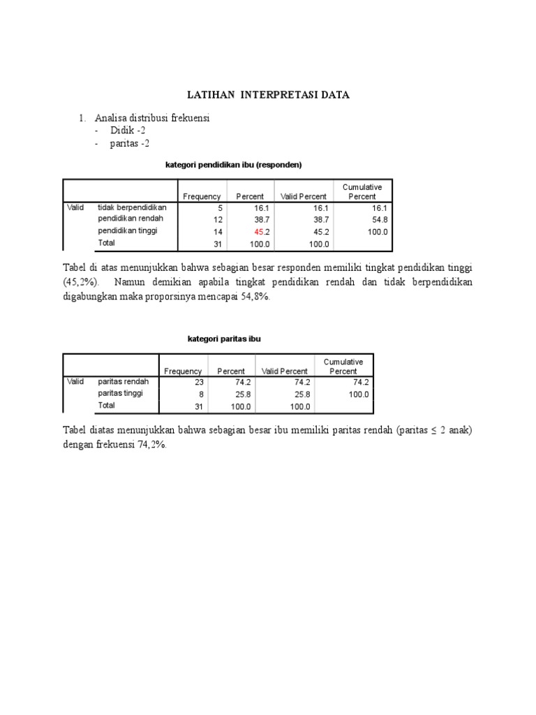 Latihan Interpretasi Data | PDF