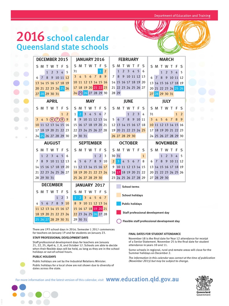 School Calendar: Queensland State Schools | PDF | Sports & Recreation
