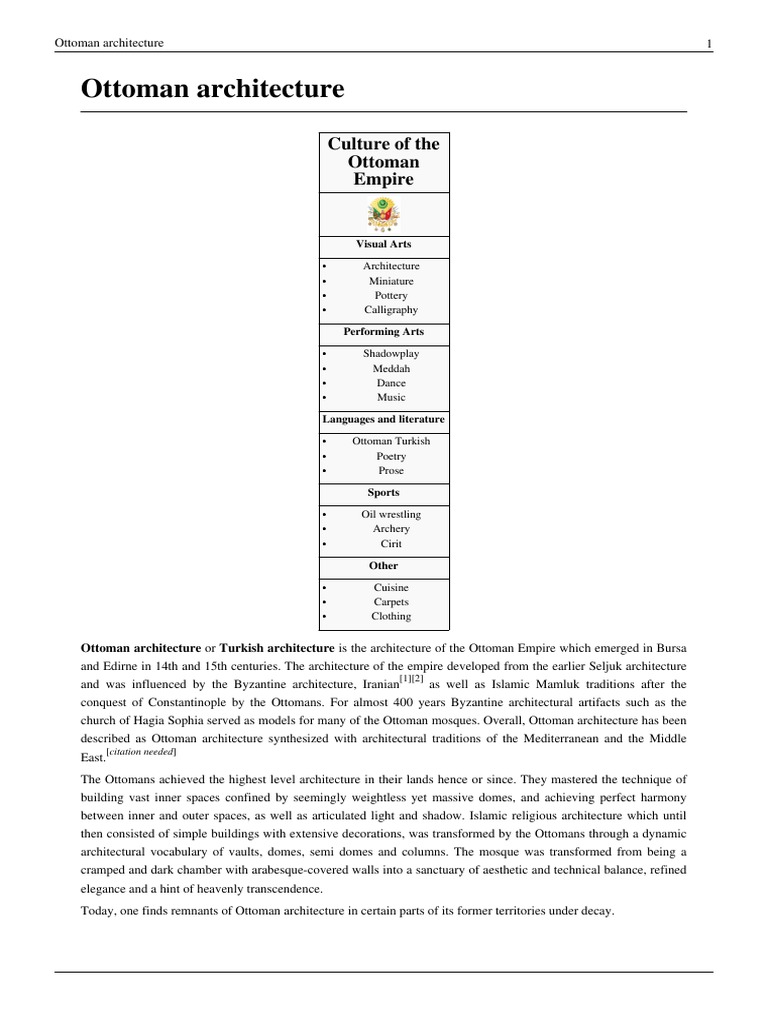 Islamic Architecture - Ottoman | PDF | Architectural Design | Architecture