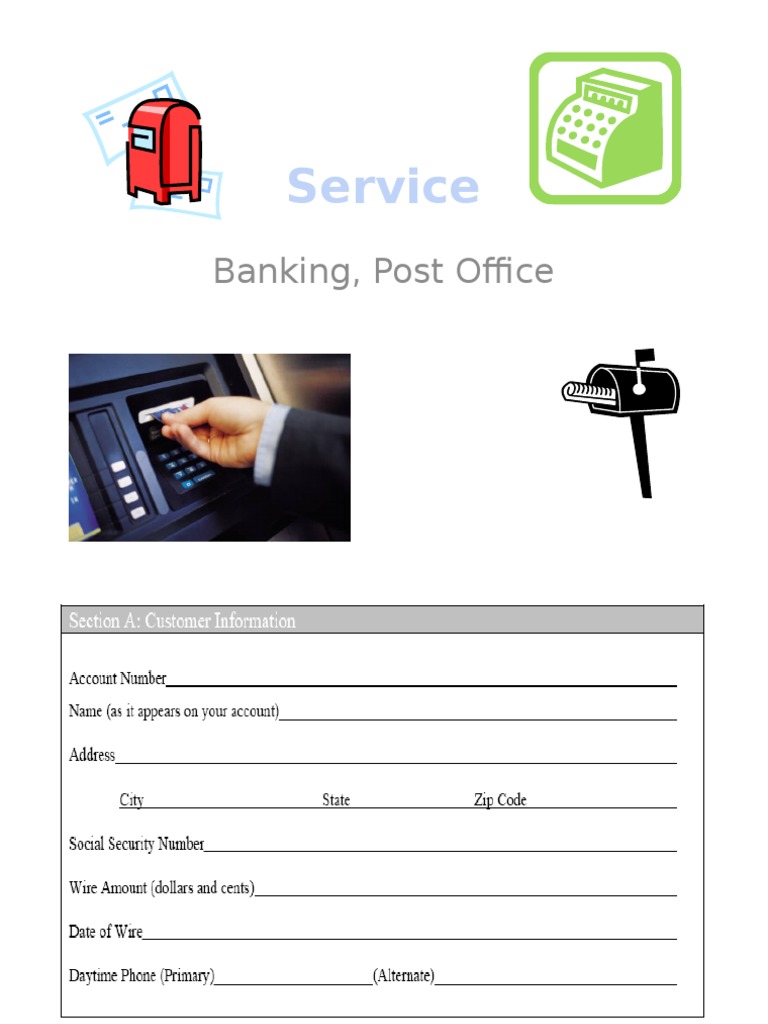 Service: Banking, Post Office | Download Free PDF | Mail | Cooking