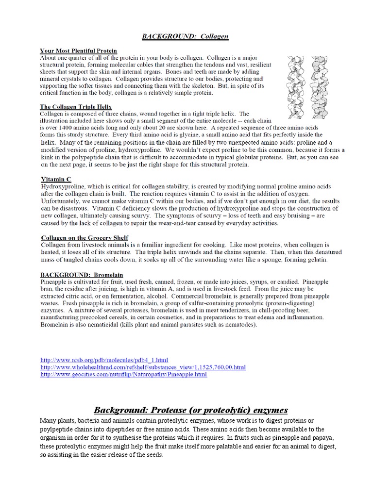 Proteolytic Enzymes in Fruits Experiment | PDF | Wellness | Science ...
