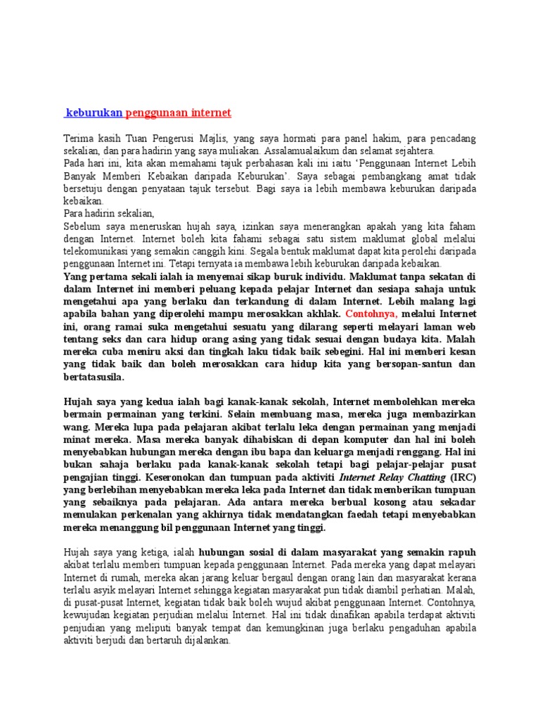 Keburukan Penggunaan Internet | PDF