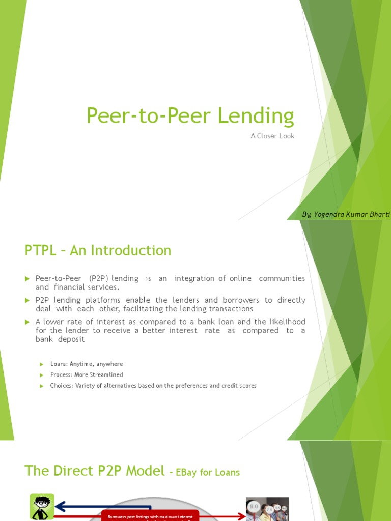 Peer To Peer Lending | PDF | Loans | Interest