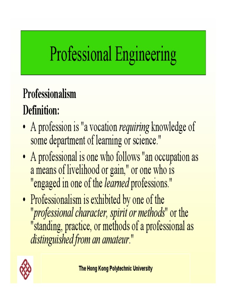 Engineering Professionalism Guide | PDF | Profession | Engineer