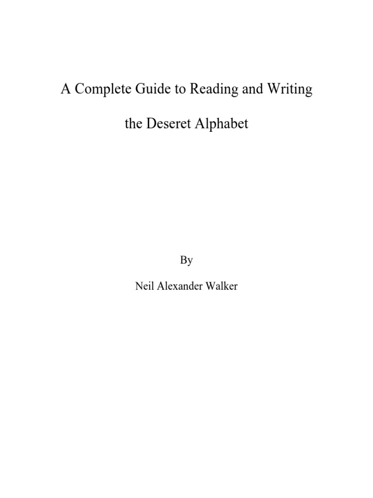 Deseret Guide | PDF | English Language | Alphabet