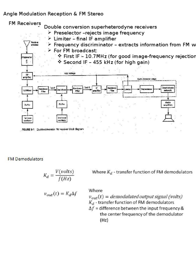 Angle Modulation Reception & FM Stereo Demodulation Techniques | PDF ...