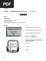 Answer Sheet - Key English Test | PDF