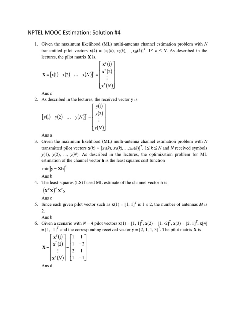 Est Solution 4 | PDF | Covariance | Matrix (Mathematics)