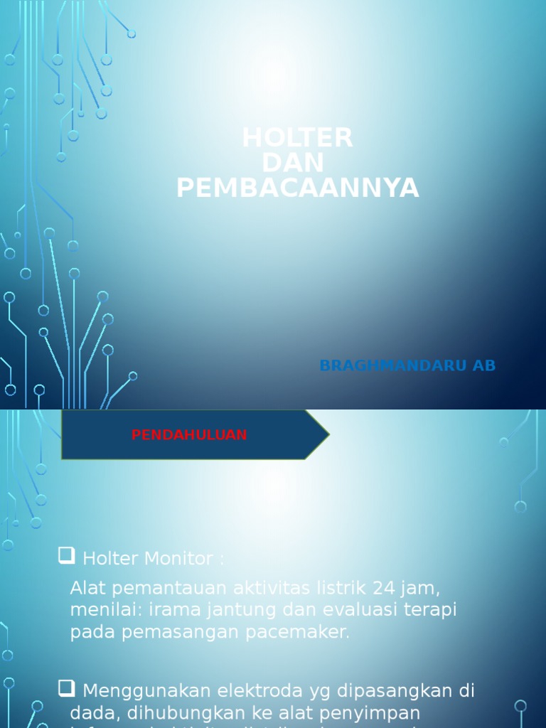 Holter Monitoring | PDF | Alat Pacu Jantung Buatan | Elektrokardiografi