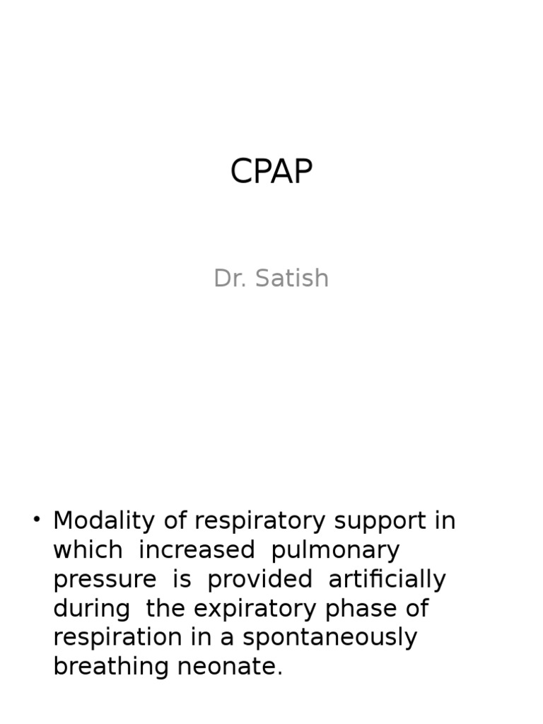 CPAP | PDF | Lung | Respiratory System