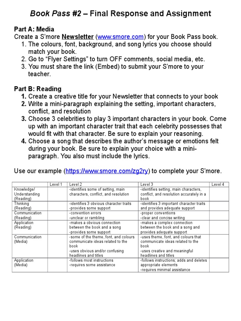Book Pass Final Assignment - Winter | PDF | Social Media | Popular ...