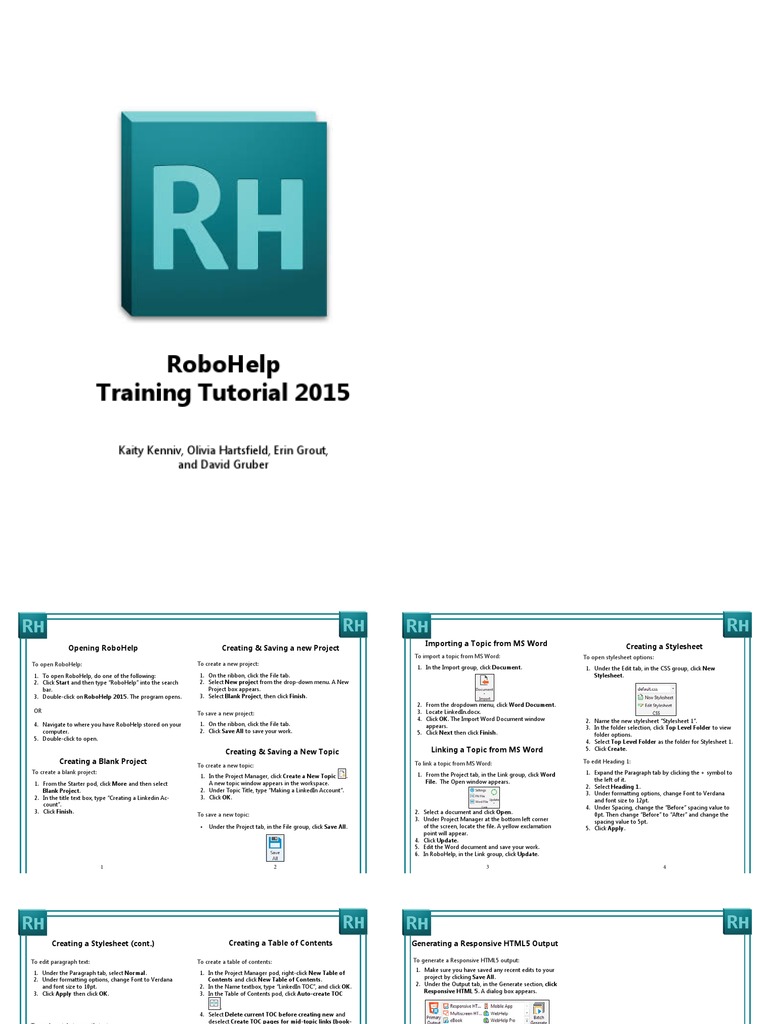 Robohelp Student Manual | PDF | Tab (Gui) | Cascading Style Sheets