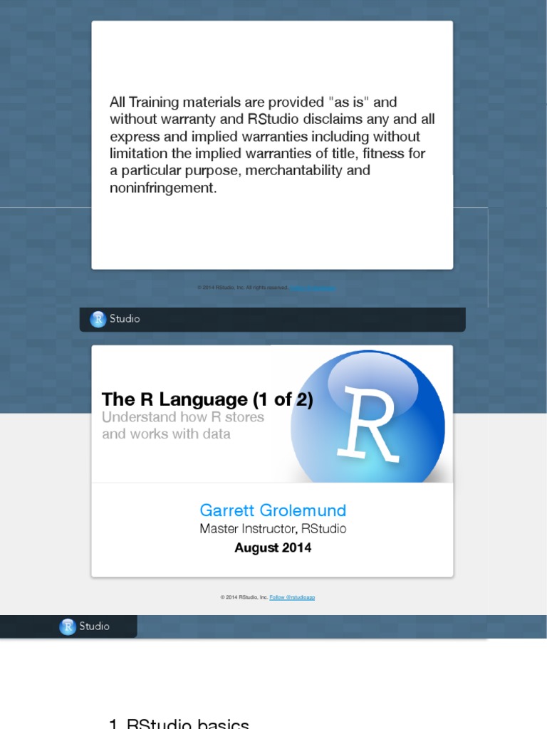 02 The R Language Part 1 | PDF | Matrix (Mathematics) | Computer ...