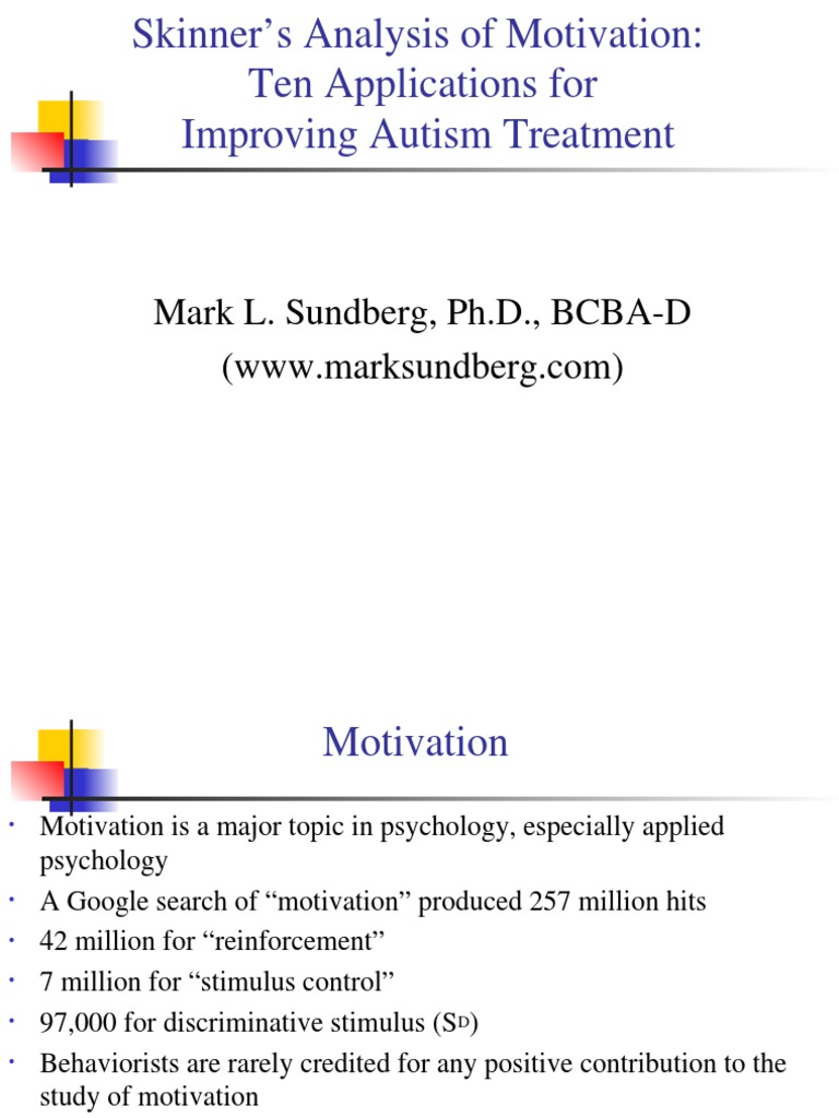 Mark L. Sundberg, PH.D., BCBA D | PDF | Reinforcement | Motivation