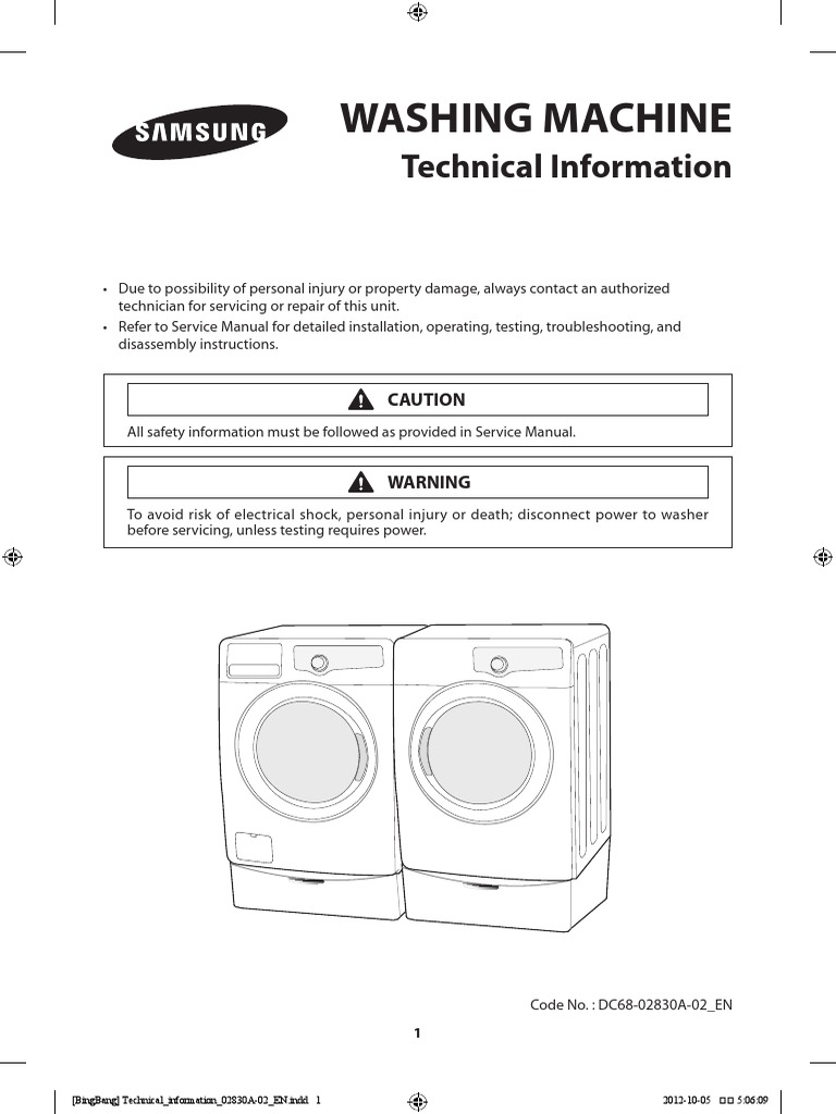 WF210 Manual | Washing Machine | Water Heating