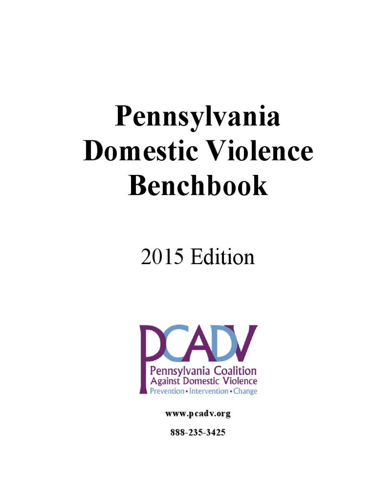 PCADV Judicial Benchbook 2015 | PDF | Domestic Violence | Victimology