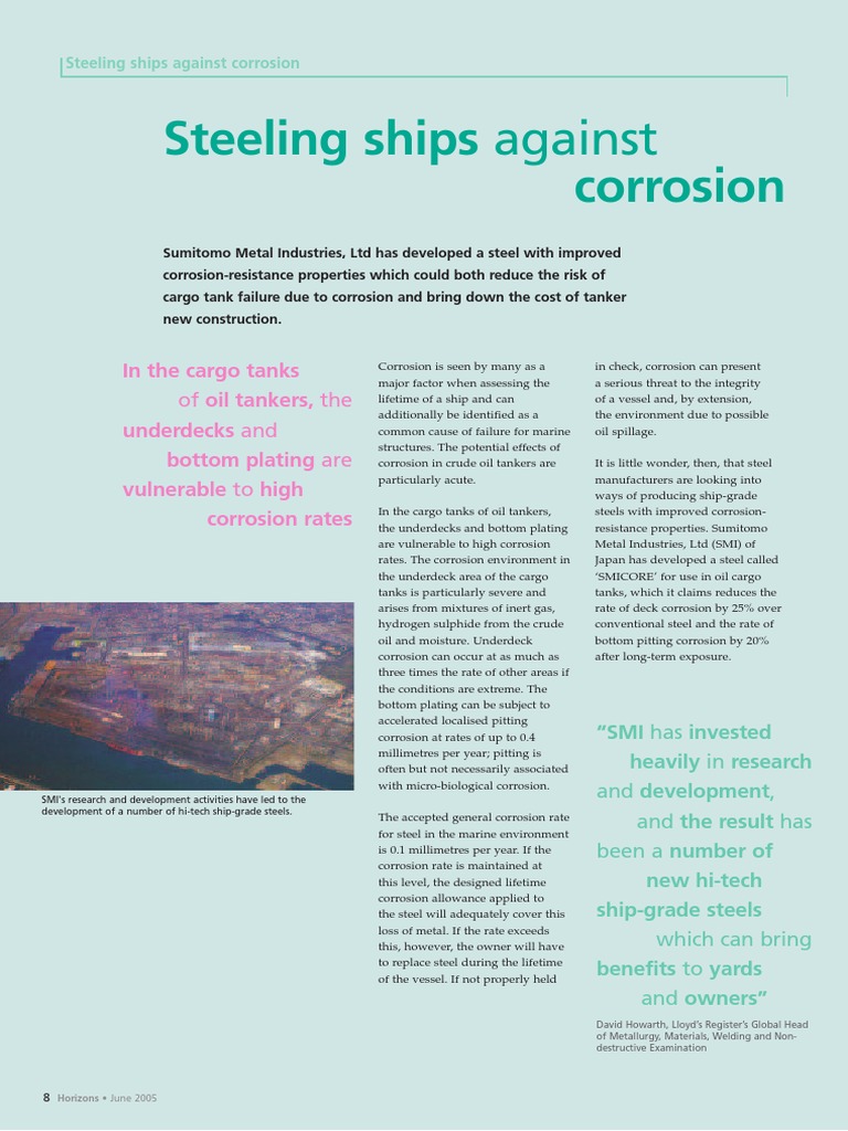 Steeling Ships Against Corrosion | PDF | Oil Tanker | Corrosion