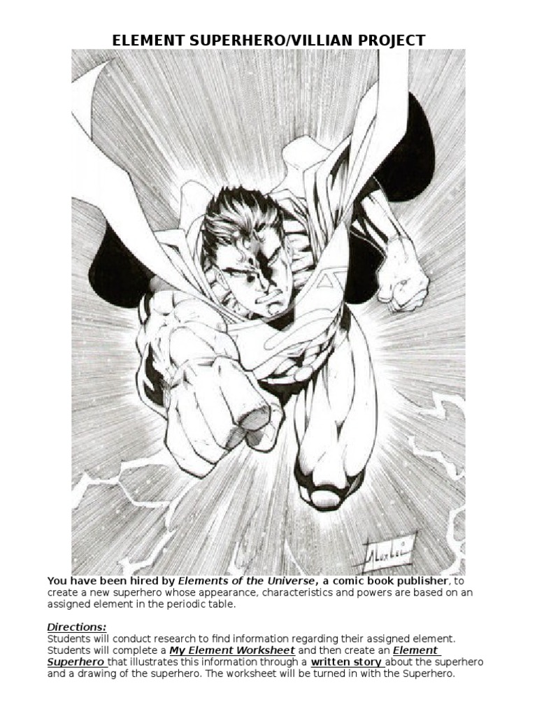 Element Superhero Project Guide | PDF | Chemical Elements | Superheroes