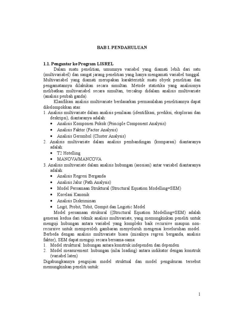 Modul Pelatihan Lisrel Cetak | PDF | Komputer