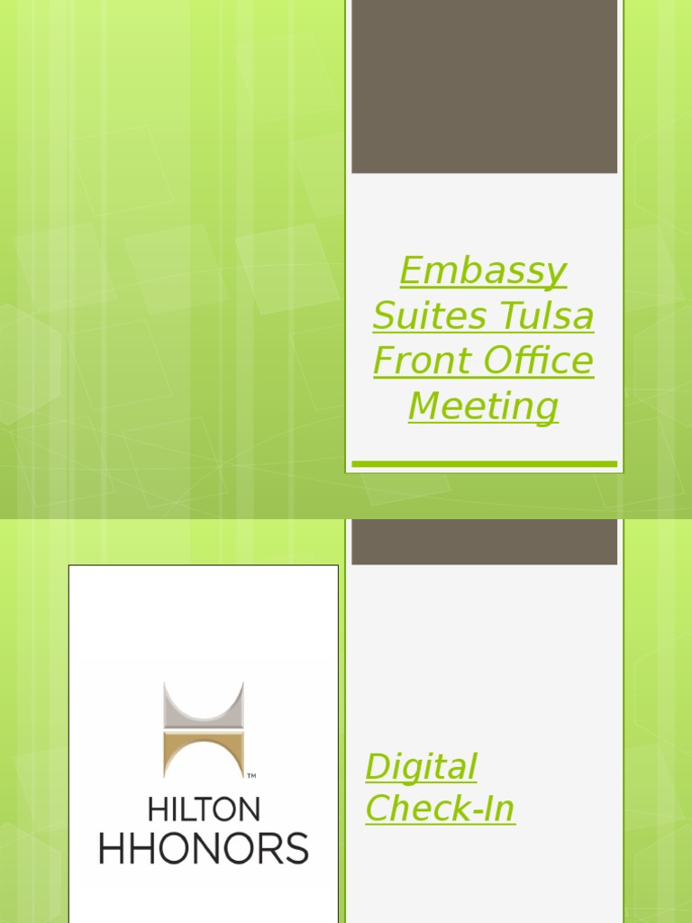 Front Office Meeting Presentation | PDF | Hotel And Accommodation ...