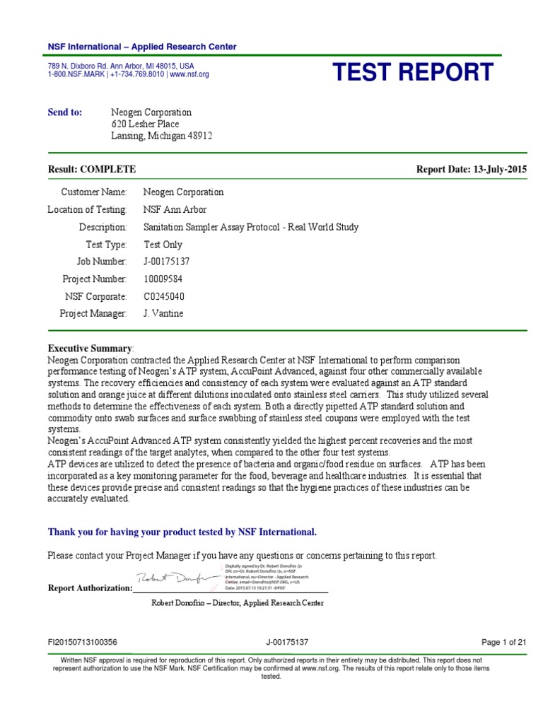 NSF Final Report | PDF | Coefficient Of Variation | Experiment