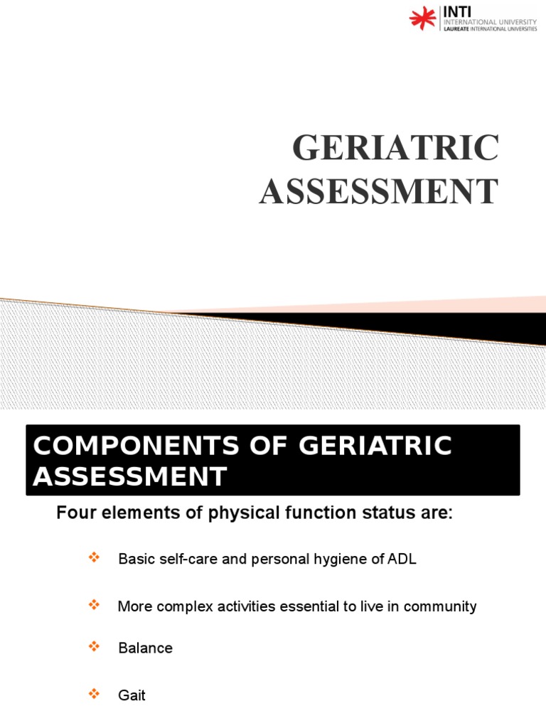 A Comprehensive Overview of Geriatric Assessment Components and Tools ...