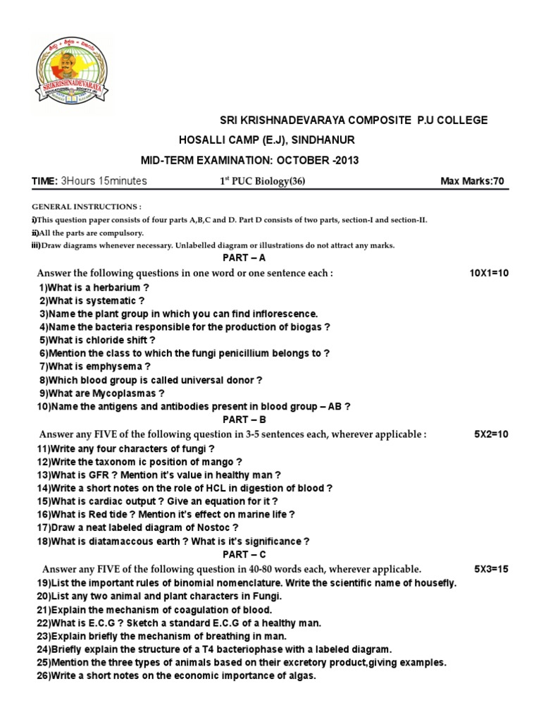 1st Puc Biology | Blood Type | Medical Specialties