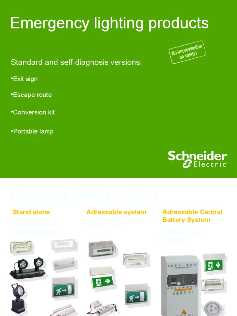 Emergency Lighting Products - Schneider Electric | PDF | Lighting ...
