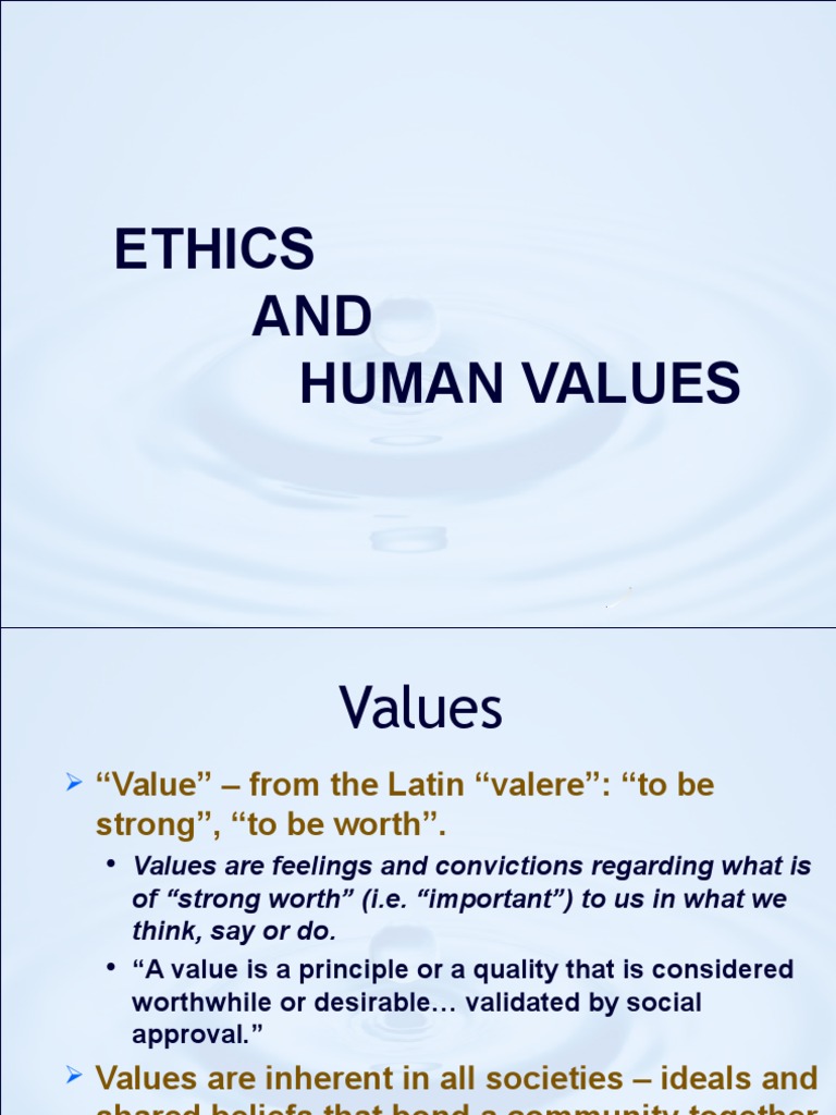Bringing Forth Human Values: An Exploration of Ethics, Shared Meaning ...