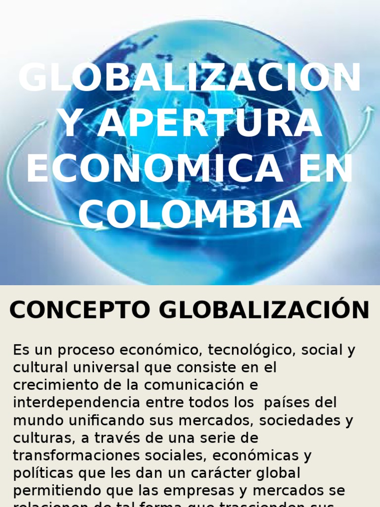 Globalización y Apertura Económica en Colombia | PDF | Competitividad ...
