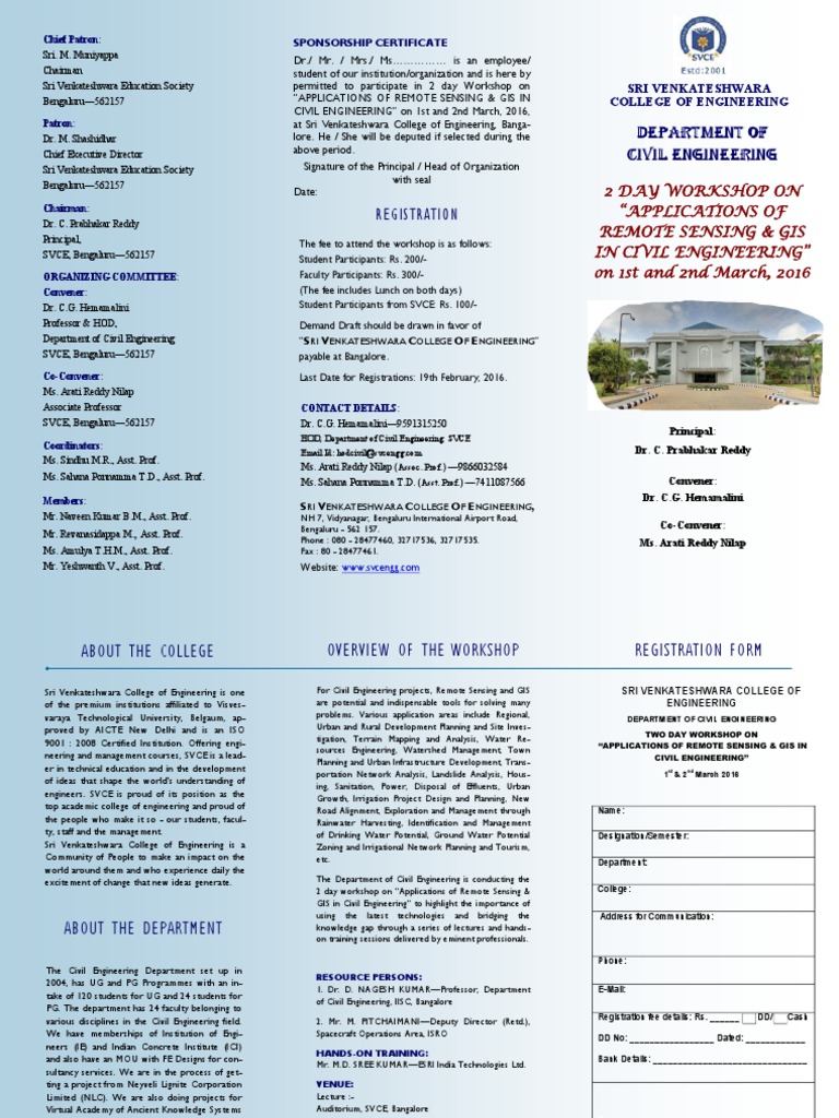 Applications of Remote Sensing & Gis in Civil Engineering | PDF ...