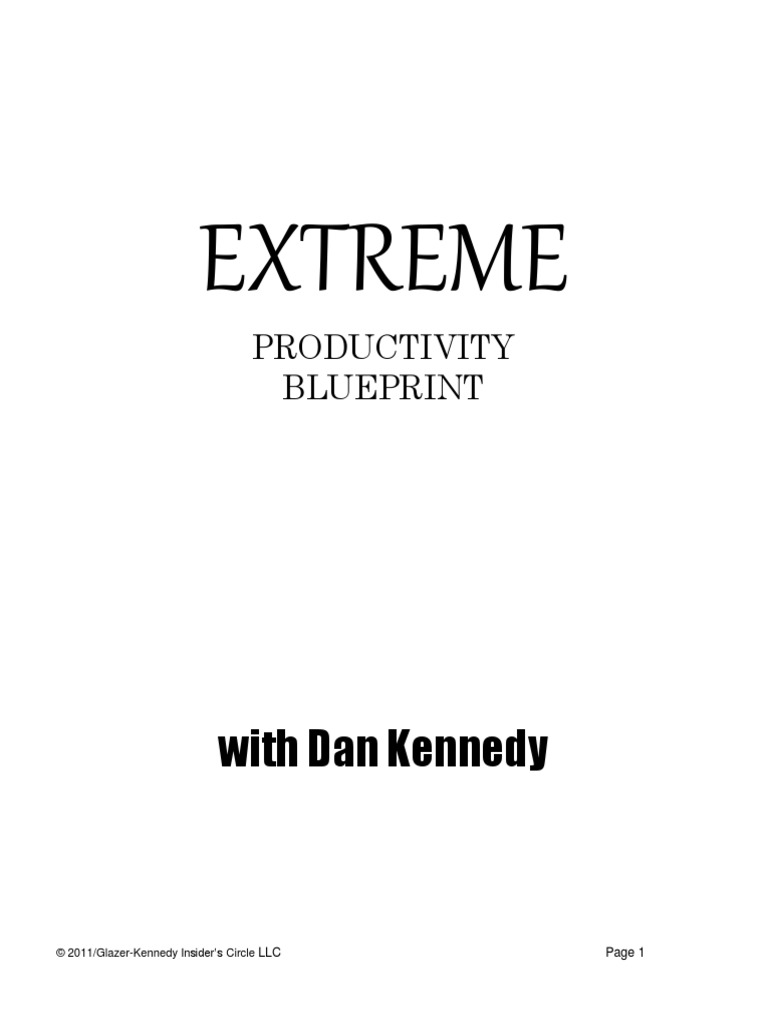Extreme Productivity Blueprint | PDF | Business