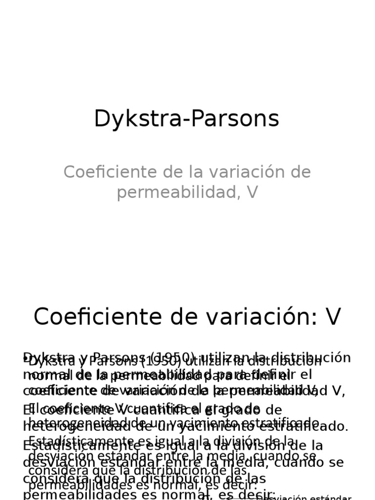 Dykstra Parsons | PDF | Desviación Estándar | Distribución de probabilidad