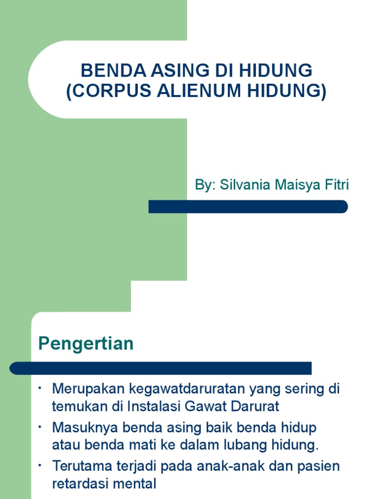 Corpus Alienum Pada Hidung | PDF