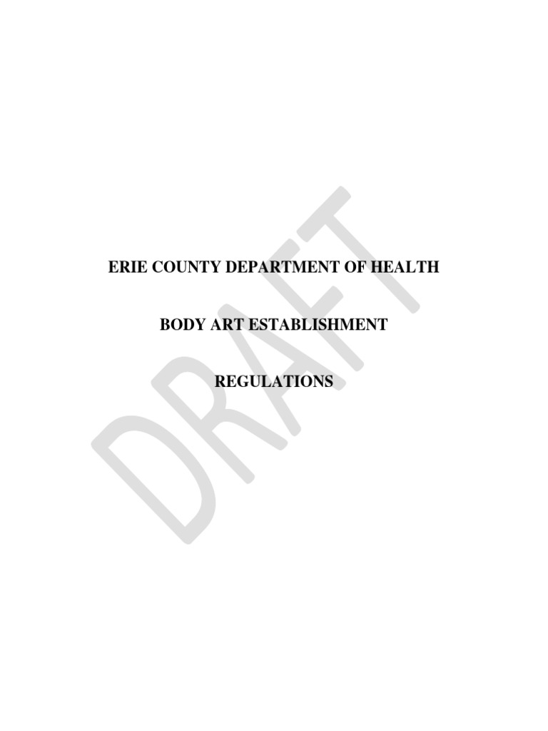 Erie County Department of Health 2016 Body Art Ordinance-Final Draft ... Erie County Department of Health 2016 Body Art Ordinance-Final Draft ...