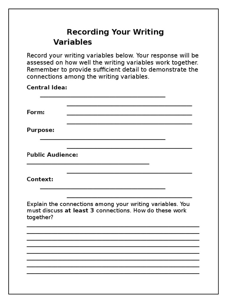 Writing Variables | PDF | Psychological Concepts | Behavioural Sciences
