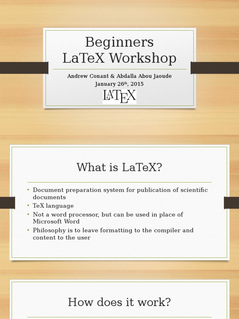 LaTeX Workshop | PDF | Text | Digital Technology
