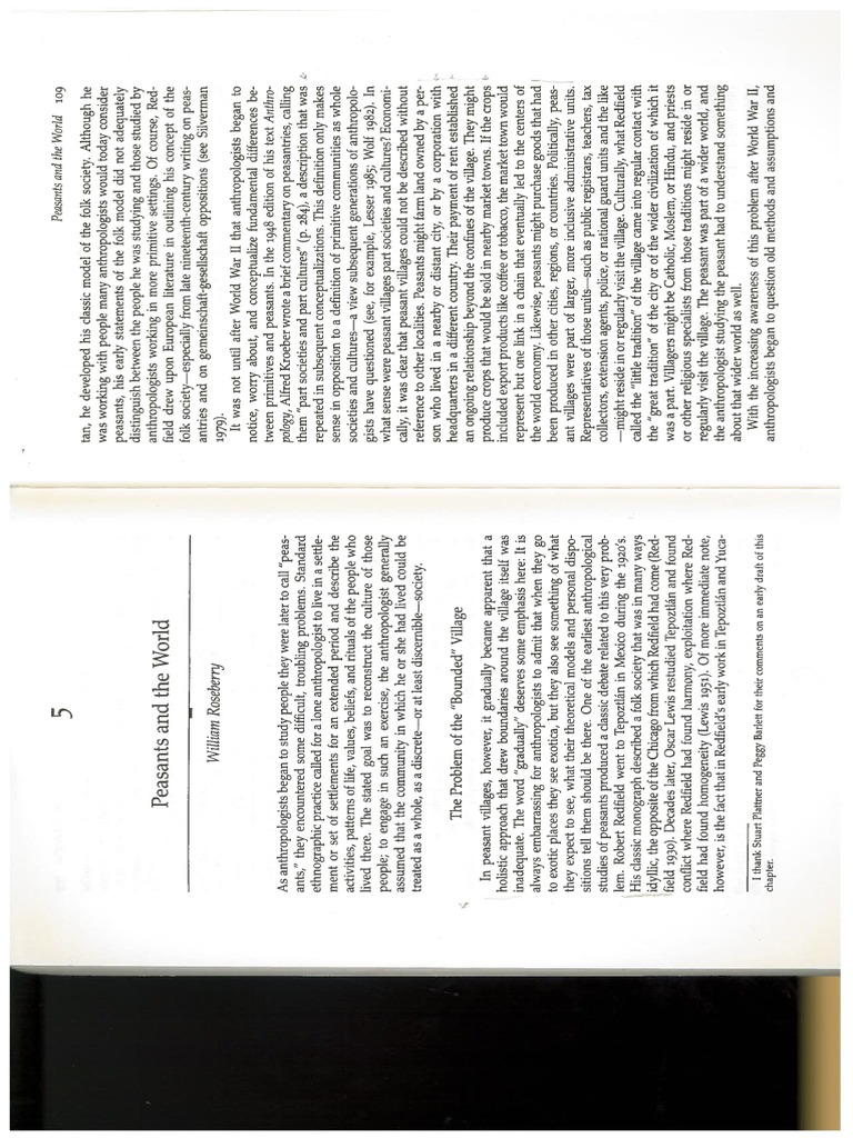 Roseberry 1989 Peasants World | PDF | World Systems Theory | Anthropology