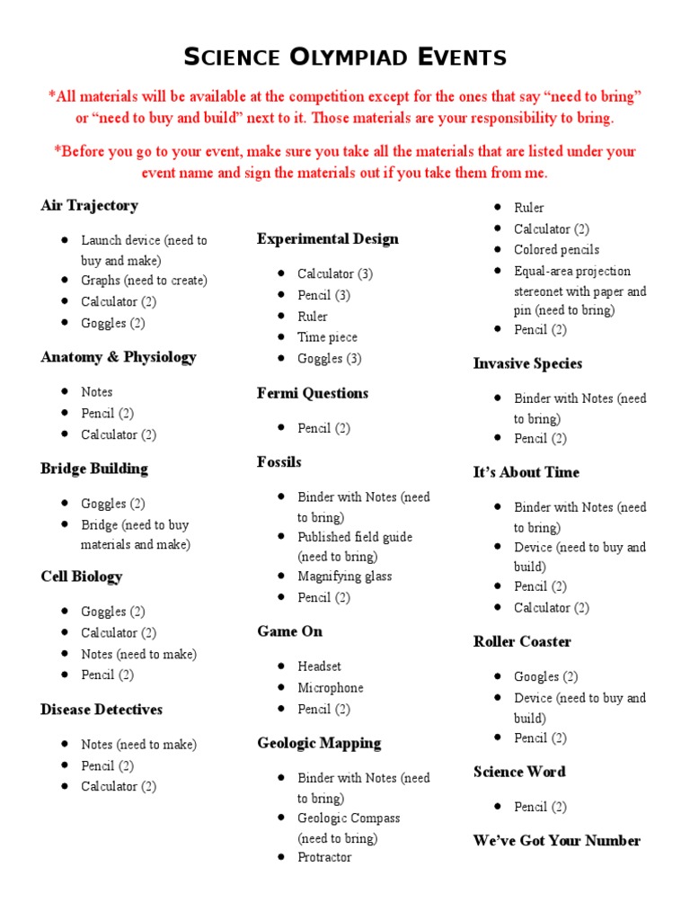 Event Materials | PDF | Games & Activities