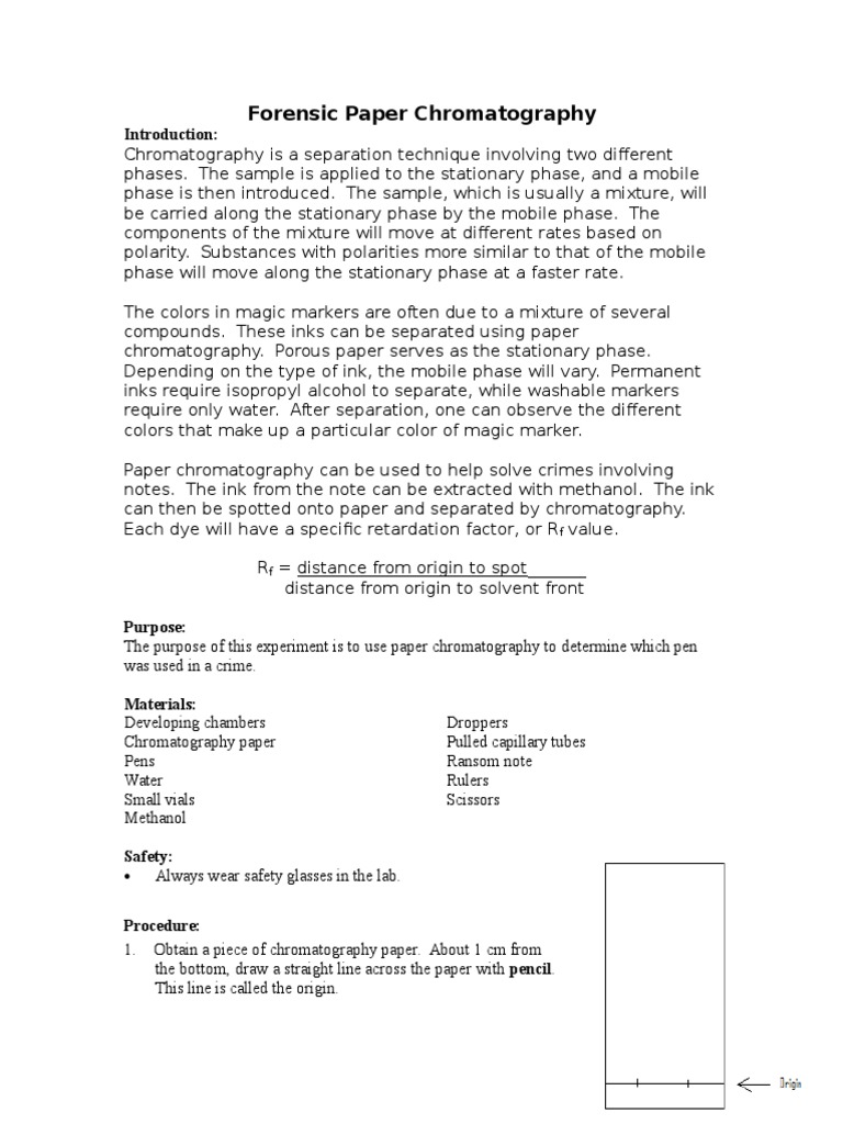Forensic Paper Chromatography | PDF | Separation Processes | Chromatography
