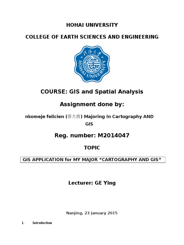 Gis Assignment | PDF | Geographic Information System | Cartography