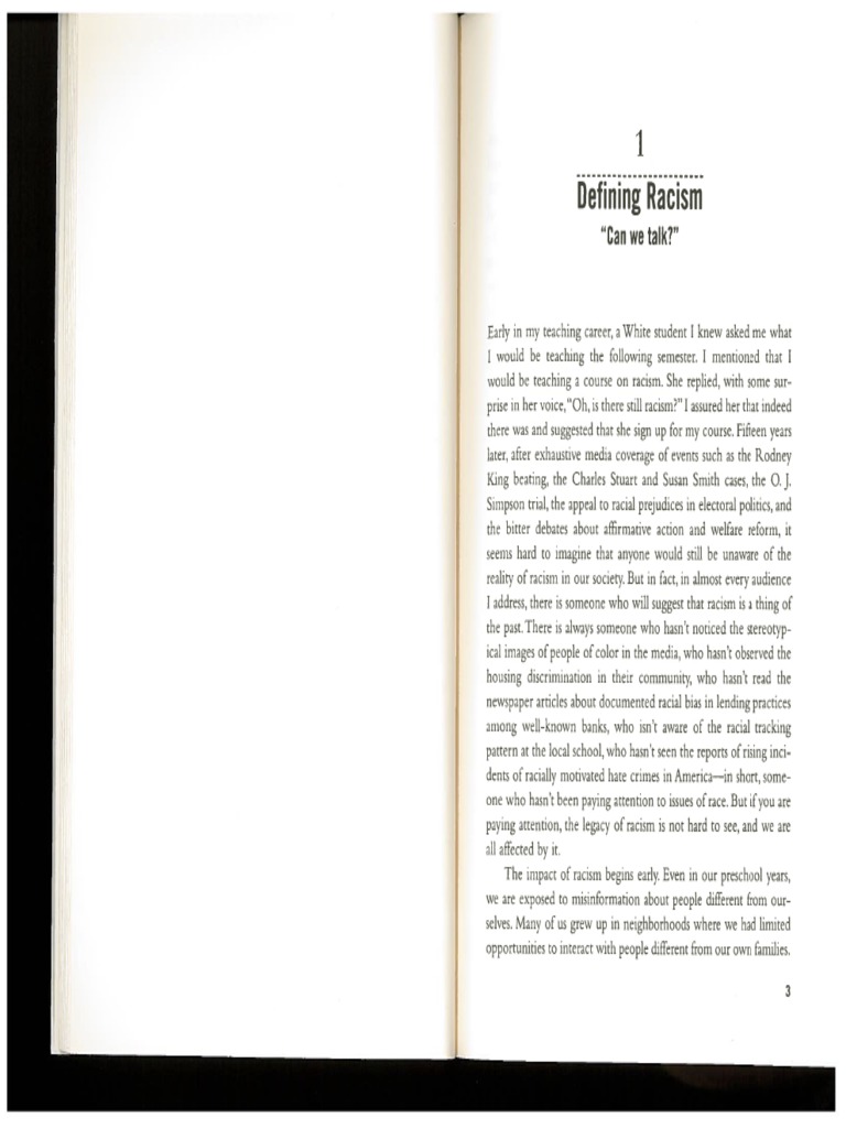 Defining Racism Can We Talk Tatum | PDF | Society | Racism